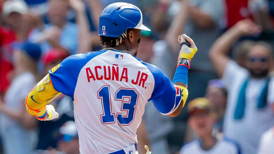 Acuña Jr. fue seleccionado como Jugador del Mes de la Liga Nacional de ...