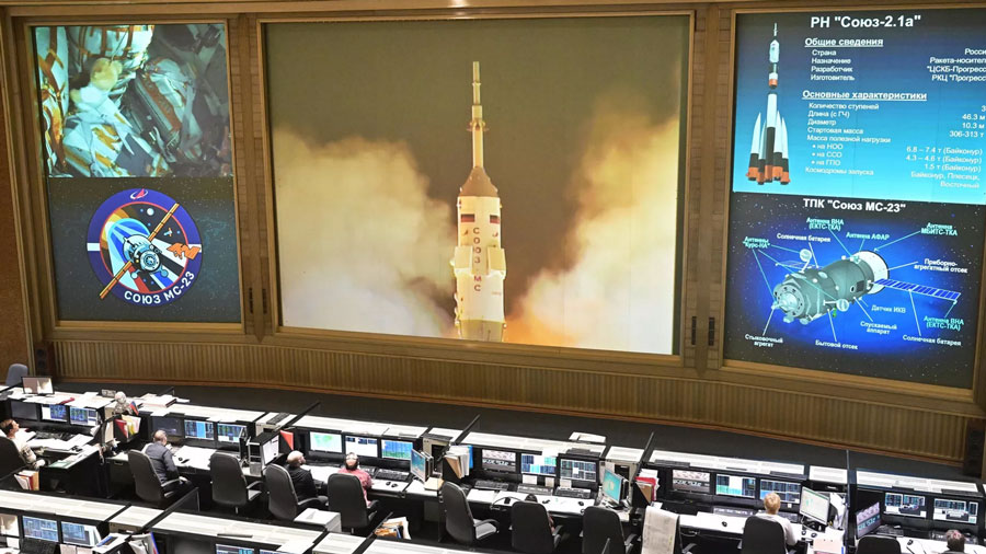 (+Video) La nave Soyuz MS-23 regresa a la Tierra