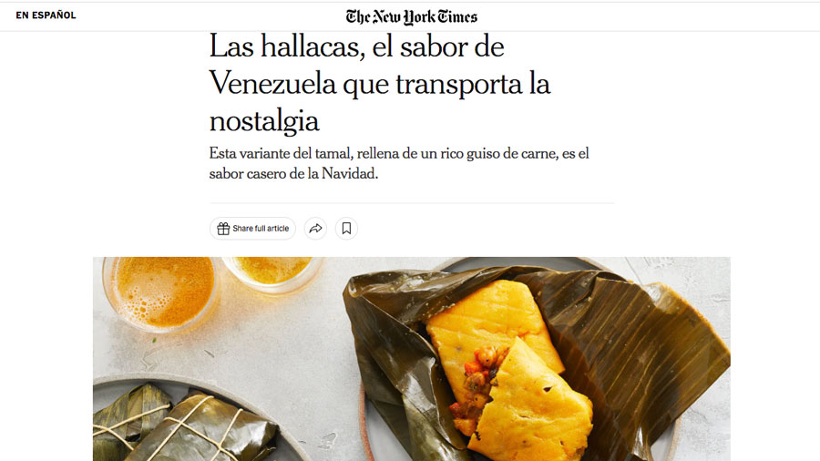 ¡Por primera vez en la historia! The New York Times publica una receta ...