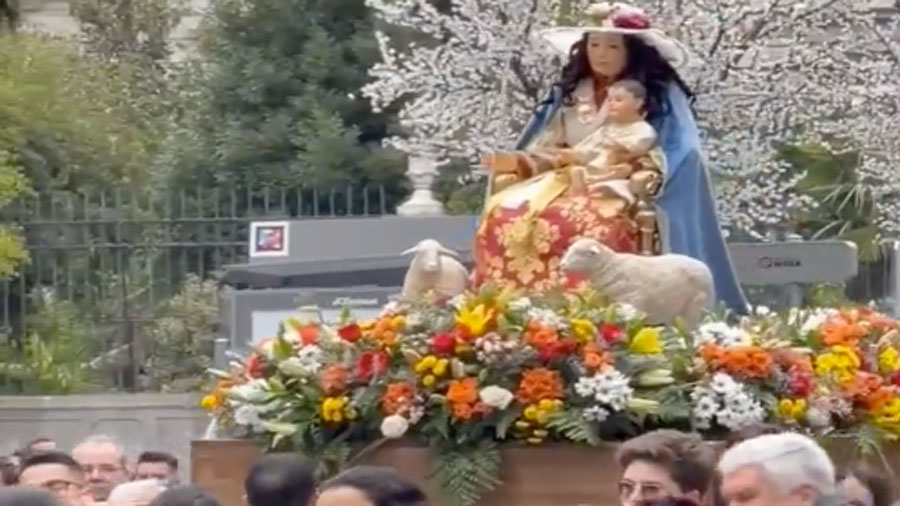 Video: Venezolanos en Madrid honraron a la virgen de la Divina Pastora
