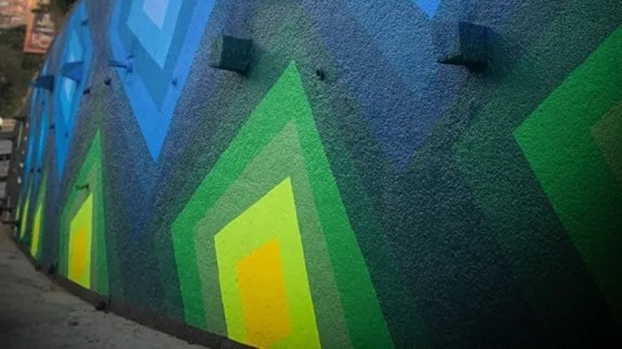 Pinta Futuro develó el mural 7 al Cubo del artista Kike Hurtado en Baruta