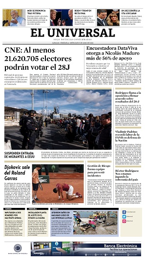 Portada El Universal y Notitarde 5 de junio de 2024