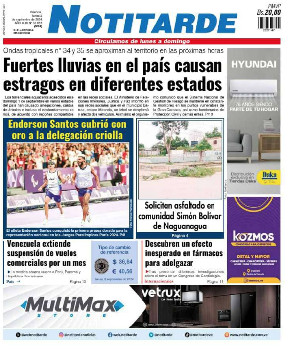 Portada El Universal y Notitarde
