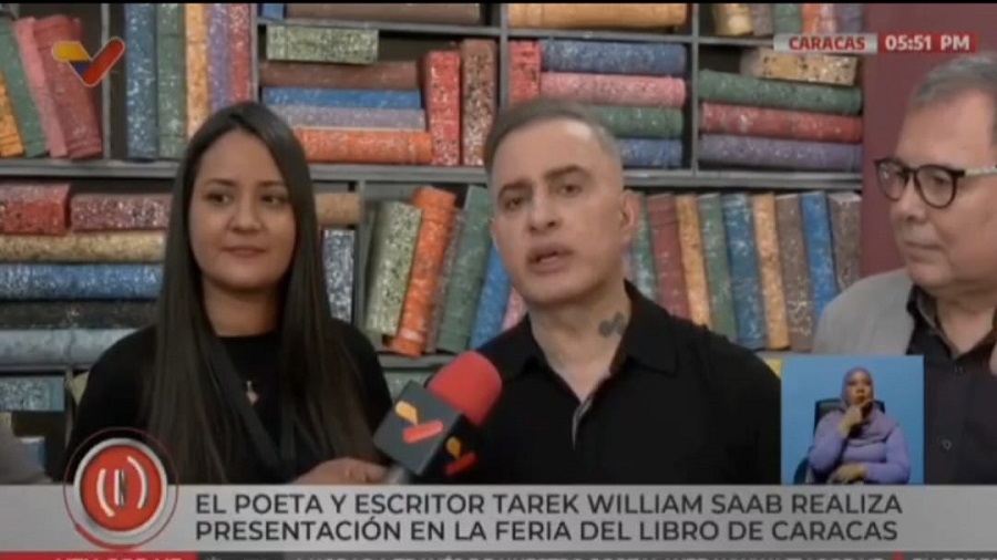 Tarek William Saab presentó tres obras de su autoría en la Feria del ...
