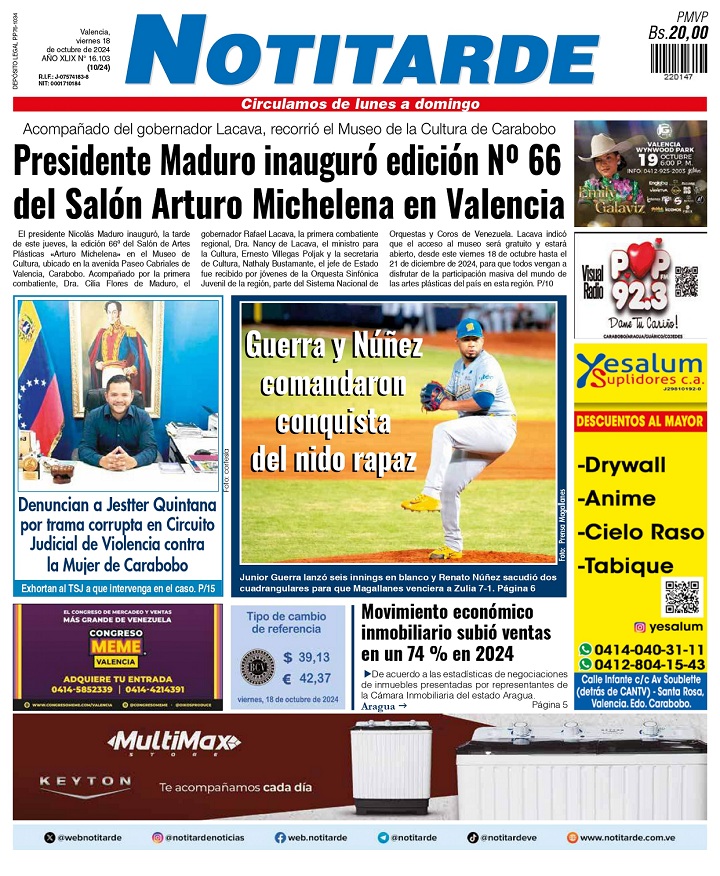 Portadas: El Universal - Notitarde