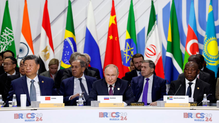 Putin abre la reunión con los BRICS y pide el fin de la violencia en Oriente Medio