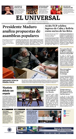 Portadas: El Universal - Notitarde