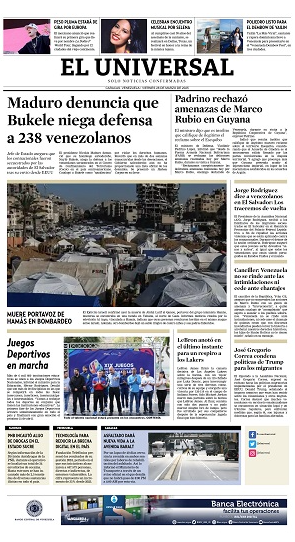 Portada El Universal y Notitarde 28 de marzo 2025