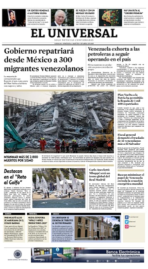 Portadas El Universal y Notitarde 1 abri del 2025