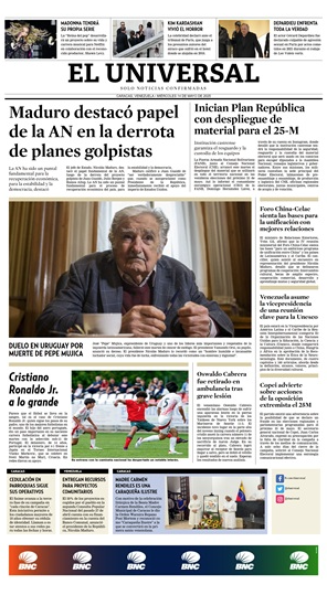 Portadas El Universal y Notitarde 14 de mayo 2025