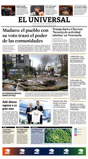 Portadas El Universal y Notitarde 27 de mayo 2025