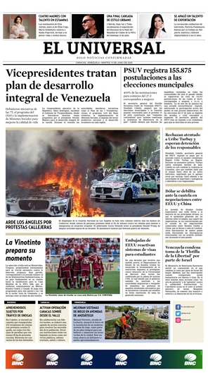 Portadas El Universal y Notitarde 10 de junio 2025