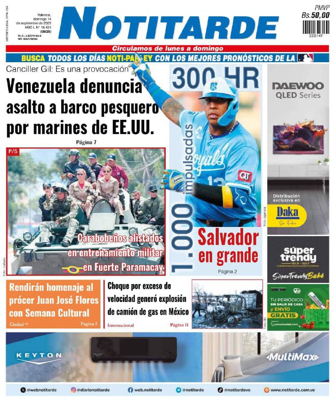 Portadas Notitarde y El Universal