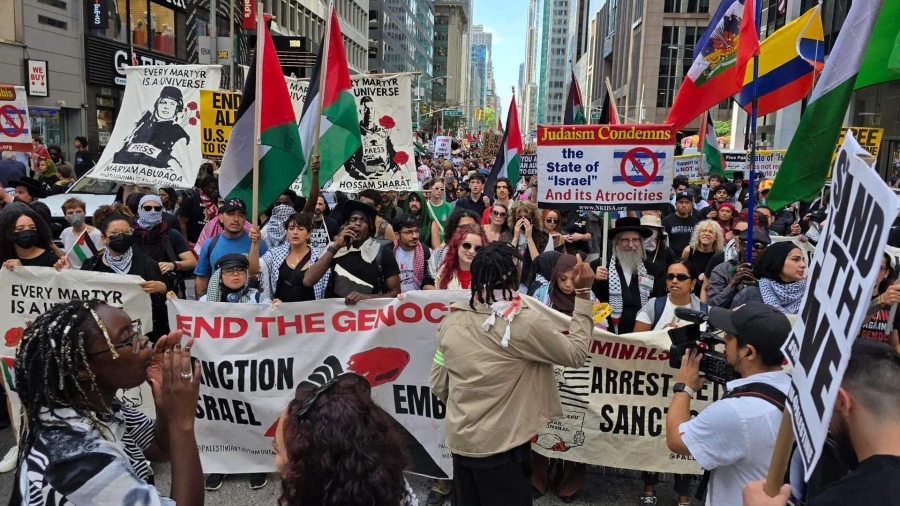 Protestas pro Palestina sacuden la llegada de Netanyahu a la ONU en ...