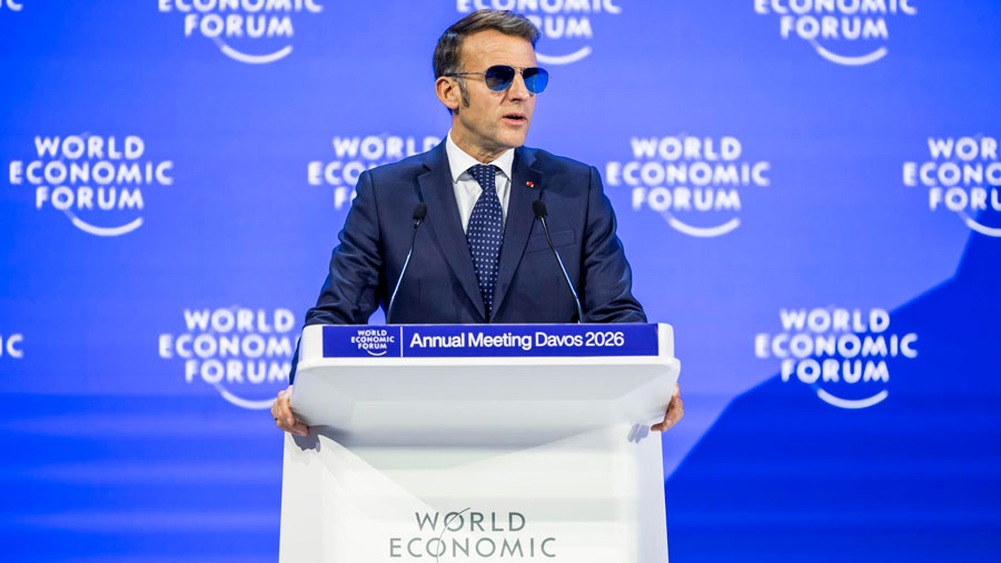 "Nos dirigimos hacia un mundo sin ley": Macron en el Foro de Davos al ...